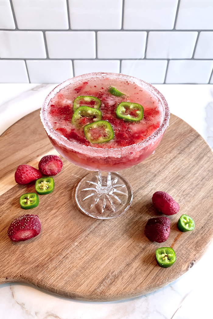 Strawberry Cocktail - Strawberry Champagne Tequila Fizz - Culley Avenue